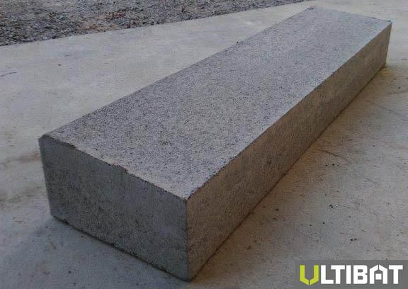 Bordure CS2 classe T - gris - L. 1 m - ULTIBAT