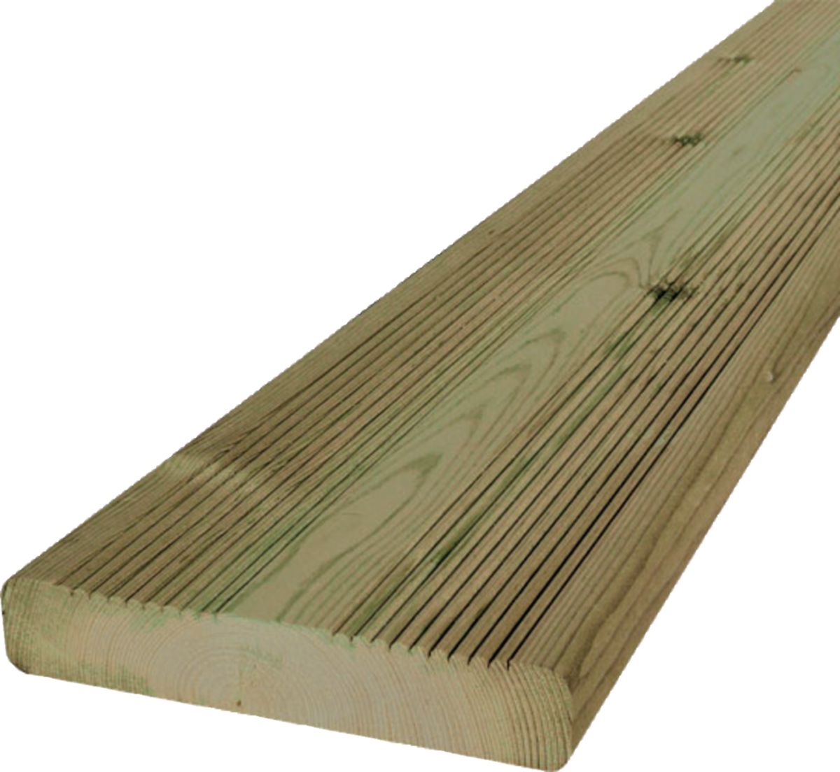 Lame de terrasse bois pin du Nord Isea - traité classe 4 vert - 27x145 ...