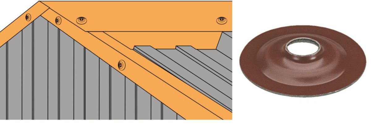 Rondelle plate à bossage en acier diamètre 34mm RAL 5008 sachet de 100 ...