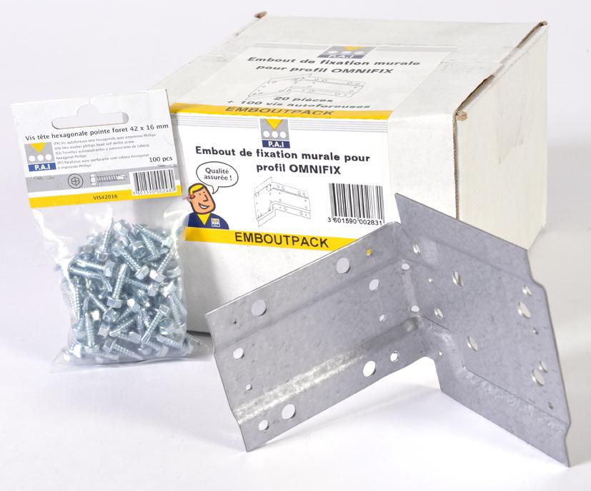 Équerre de fixation pour profil Omnifix longue portée 70/100 - + vis ...