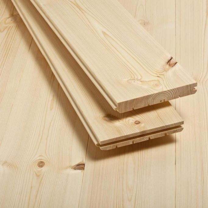 Planche de rive Wisa-Pro sapin blanc du Nord gorge rainure choix A/B ...