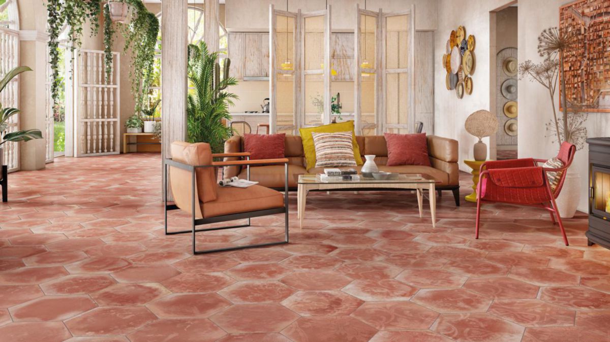 Carrelage intérieur Hacienda - grès cérame émaillé - ton Cotto - 35 ...