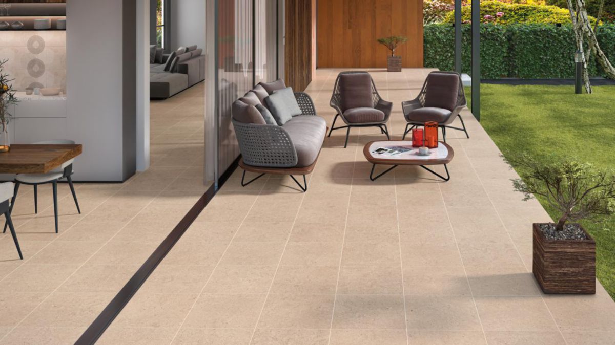 Faïence Cerev Antica géometric Taupe 24,7 x 44,7 cm CV44276 - CEREV