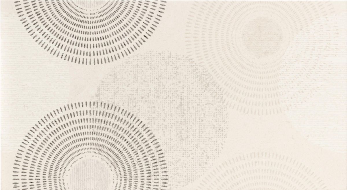 Faïence murale Antica - décor Circles mat - 24,7x44,7 cm - CEREV