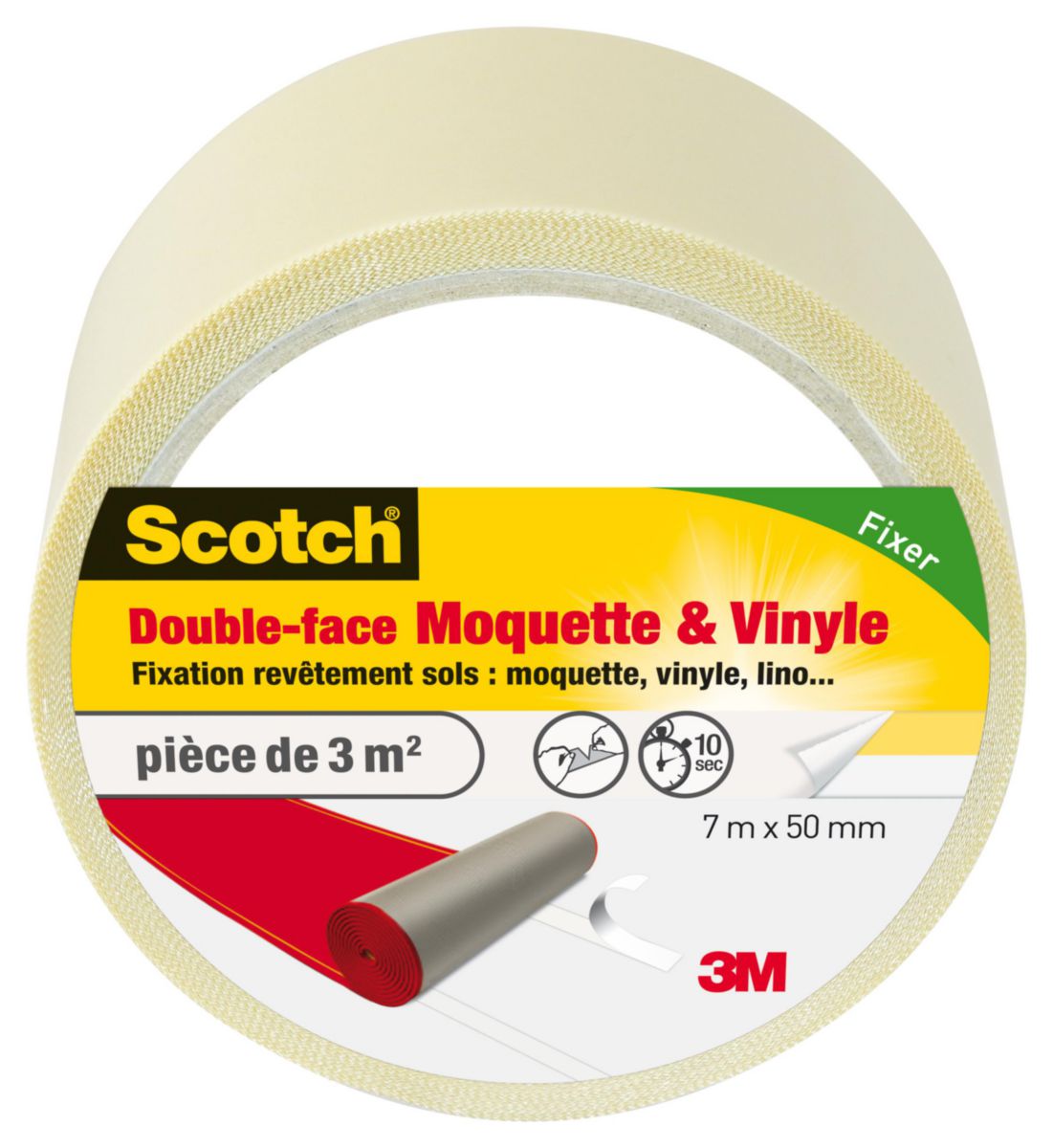 SCOTCH - Adhésif double-face moquettes et vinyles - rouleau de 7 m x 50 ...