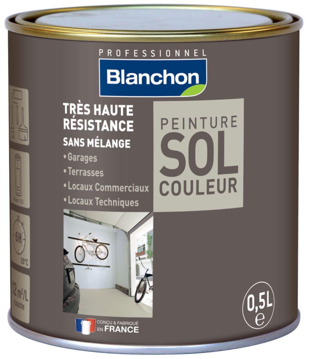 Peinture sol gris clair 0,5 litre Blanchon - BLANCHON