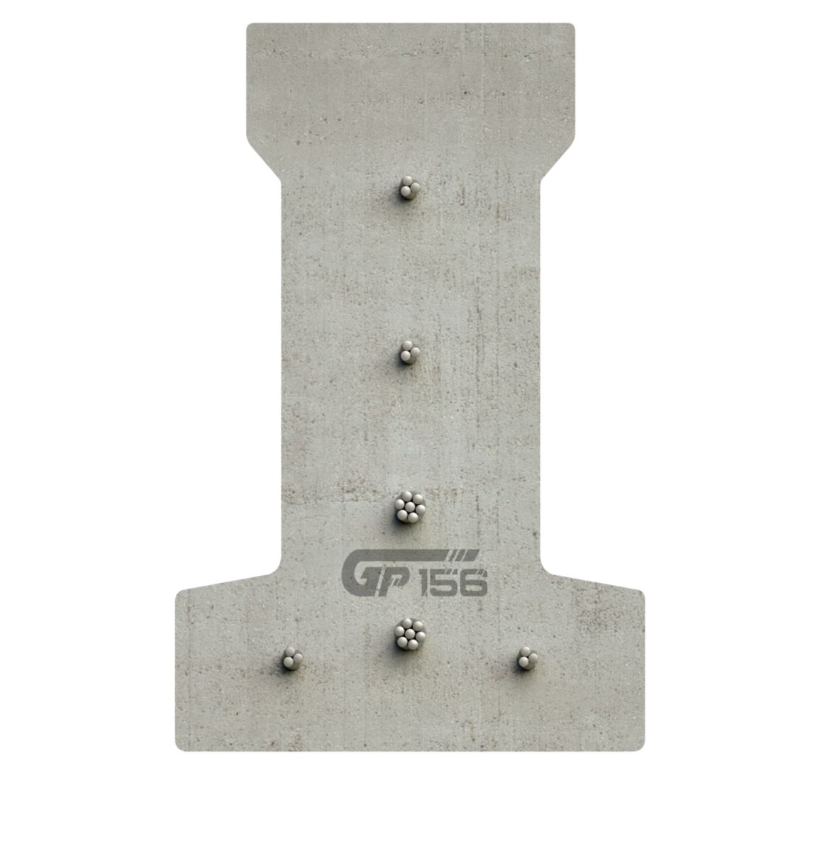 Poutrelle grande portée sans étais GP 156 - H. 15 cm - l. 5,80 m - KP1