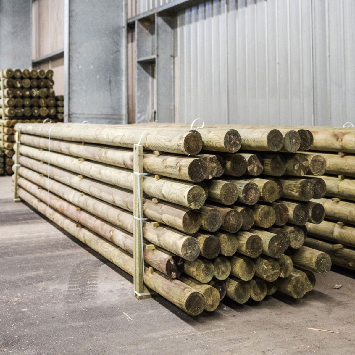 Rondin calibré traité autoclave classe IV diamètre 8cm longueur 2,50m ...