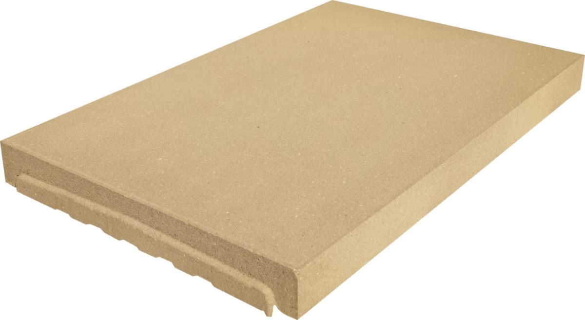 Chaperon de mur plat Optipose - ton pierre - 49x33x4 cm - WESER