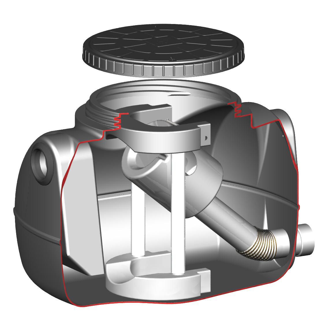 Chasse automatique 150 litres à auget en polyéthylène CA150P - SEBICO