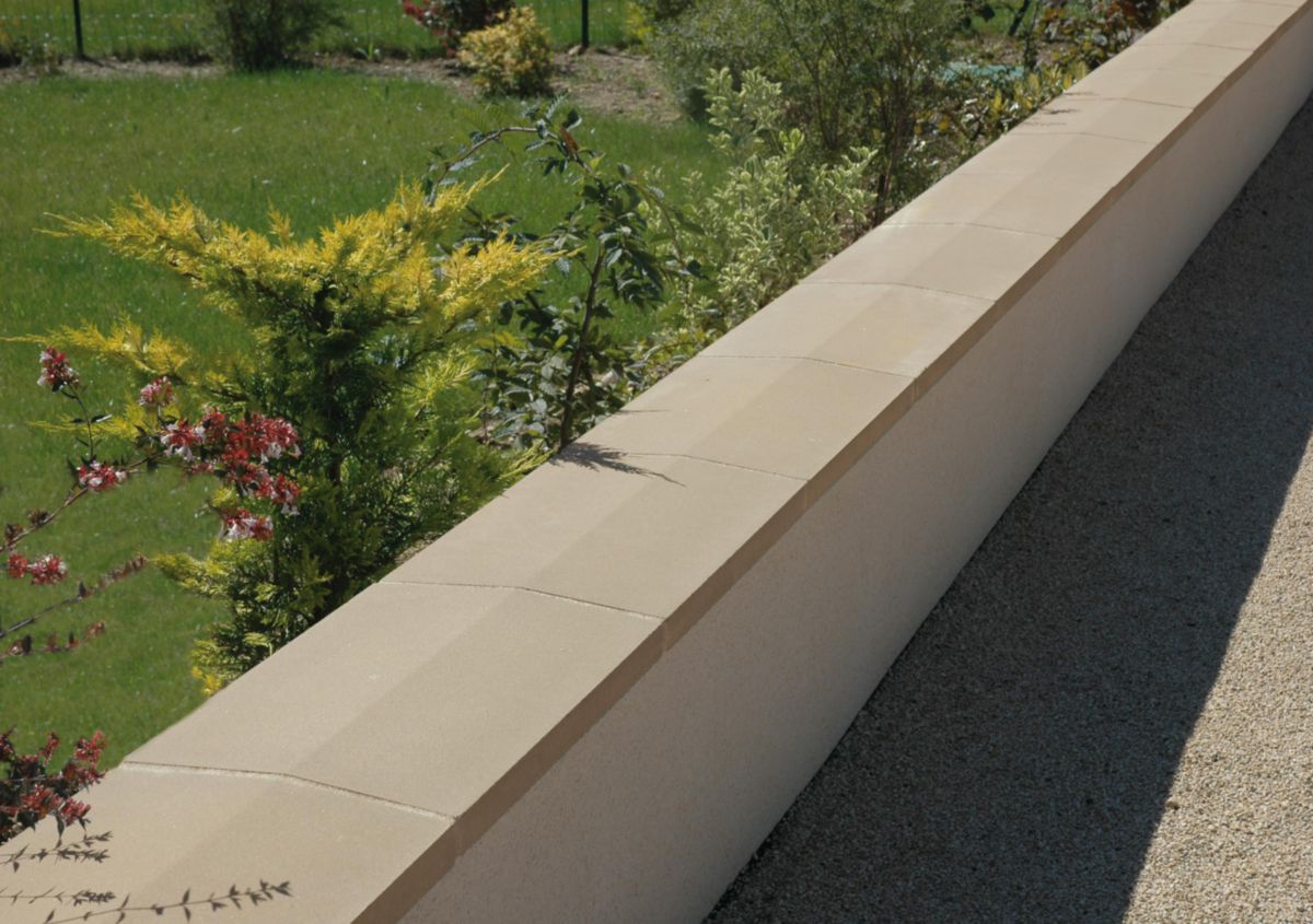 Chaperon classique 2 pentes Weser - 49x23x4 cm ton pierre - WESER