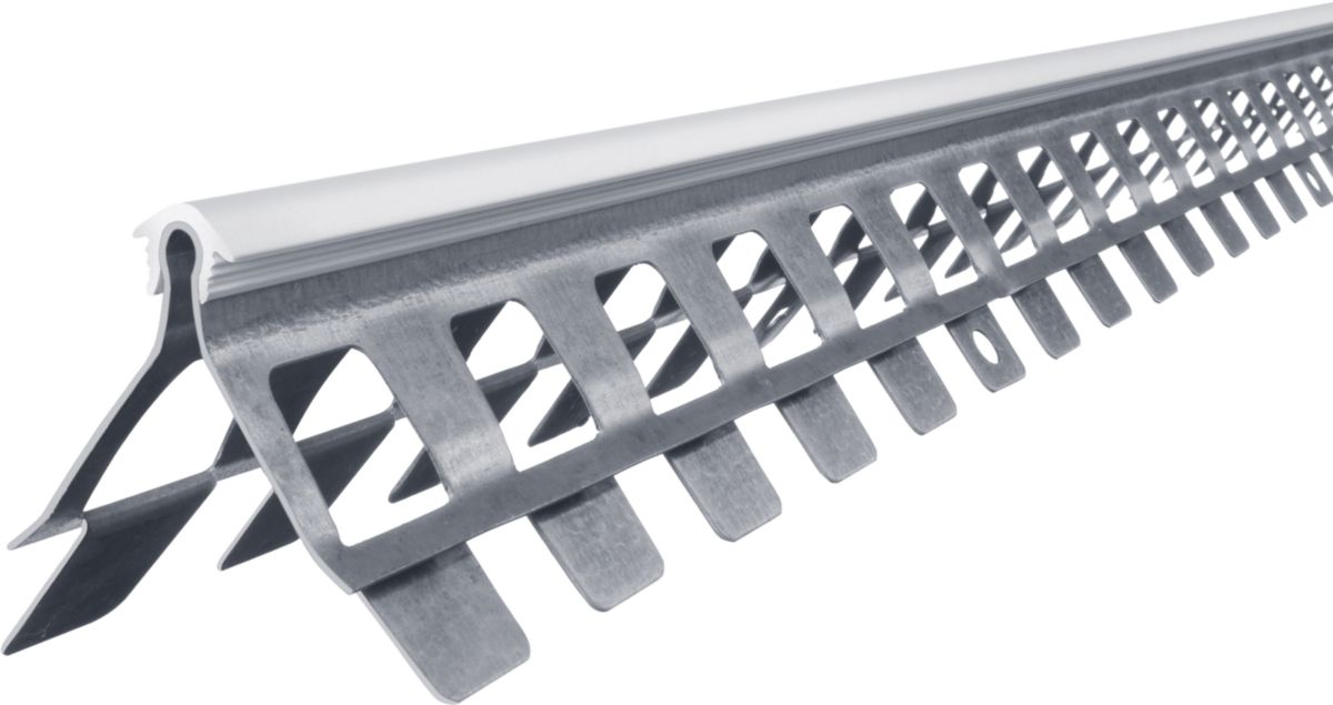 Cornière angle acier galvanisé jonc PVC blanc L. 2,5 m l. 30 mm ép ...