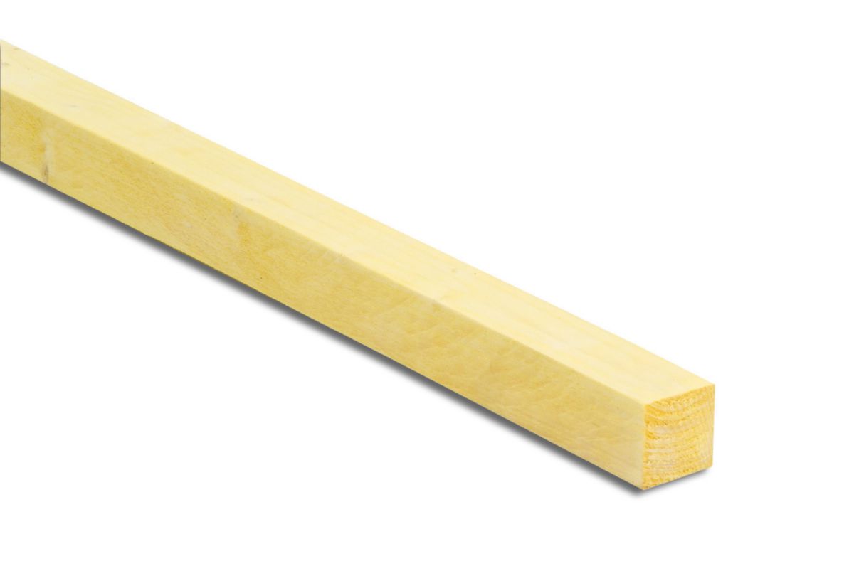 Chevron Sapin/Epicéa traité classe 2 75x75mm longueur 6,50m